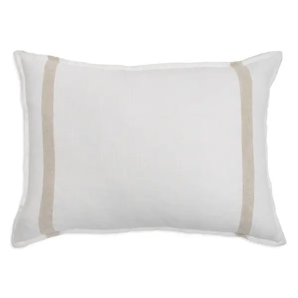 POM POM AT HOME Rory Linen Big Pillow, 28 X 36 - White/flax