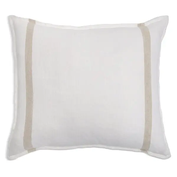 POM POM AT HOME Rory Linen Euro Sham, 26 X 26 - White/flax