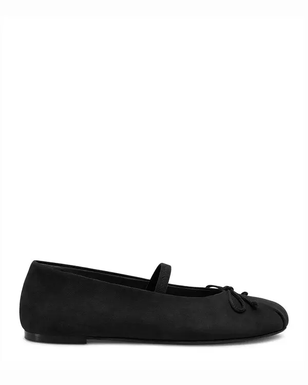 STUART WEITZMAN Prima Bow Ballet Mary Janes - Black