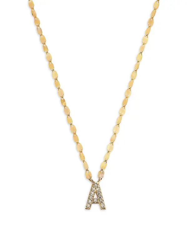 Lana Jewelry 14k Yellow Diamond Initial A Pendant Necklace - Gold