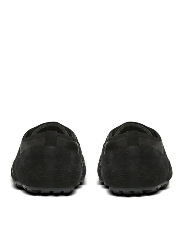 Balmain Racer 45 Lambskin And Suede Trainers - Black
