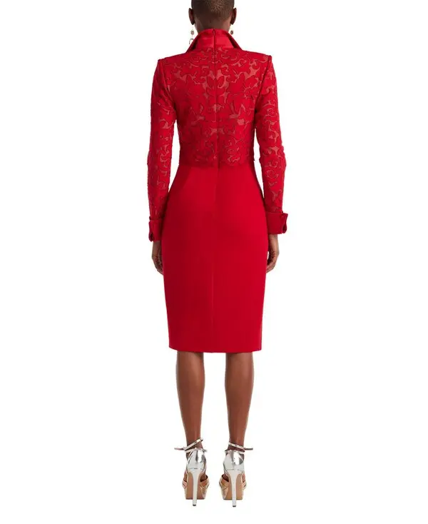 open lace back dress The Summer Berry Midi Dress in Cherry Large