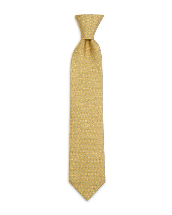 FERRAGAMO Silk Gancini Floral Necktie