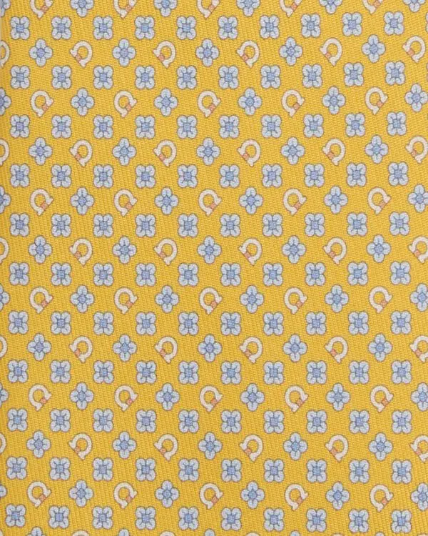 FERRAGAMO Silk Gancini Floral Necktie