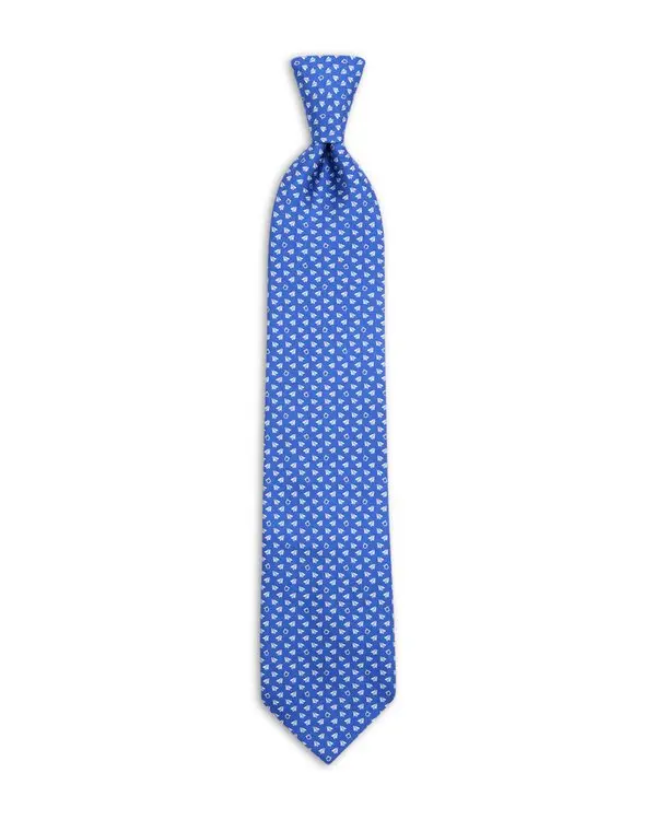 FERRAGAMO Silk Gancini Paper Airplane Tie - F.celeste