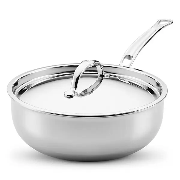 HESTAN Probond Luxe 2-quart Polished Professional Clad Stainless Steel Saucier - Silver