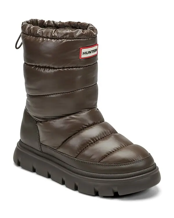 Hunter Maribels 3 Puffer Boots - Dark Brown