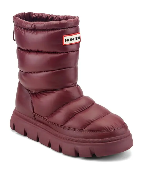 Hunter Maribels 3 Puffer Boots - Medium Red