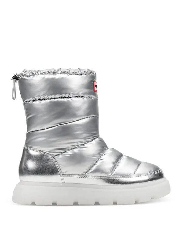 Hunter Maribels 3 Puffer Boots - Silver