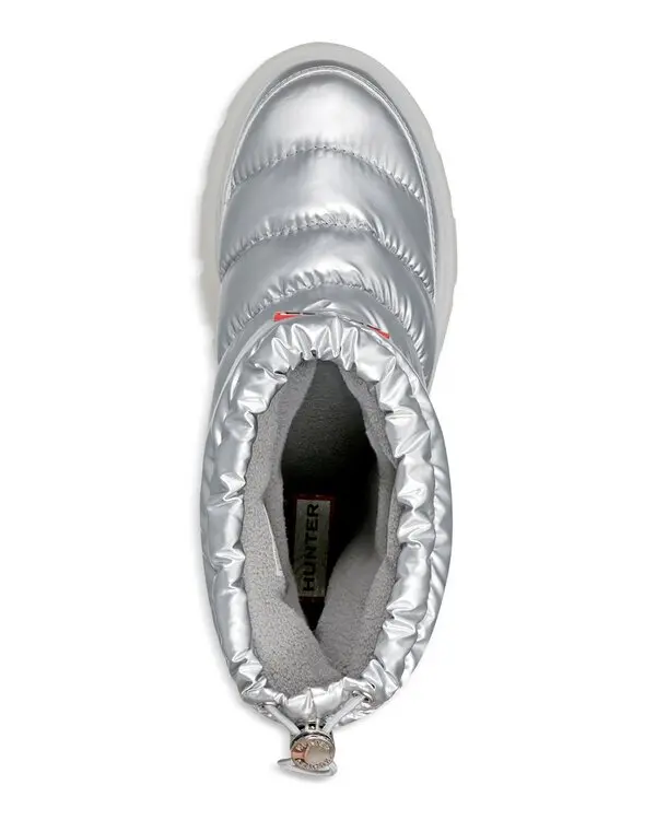 Hunter Maribels 3 Puffer Boots - Silver