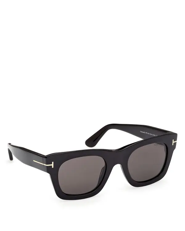 TOM FORD Emma Square Sunglasses - Black/smoke