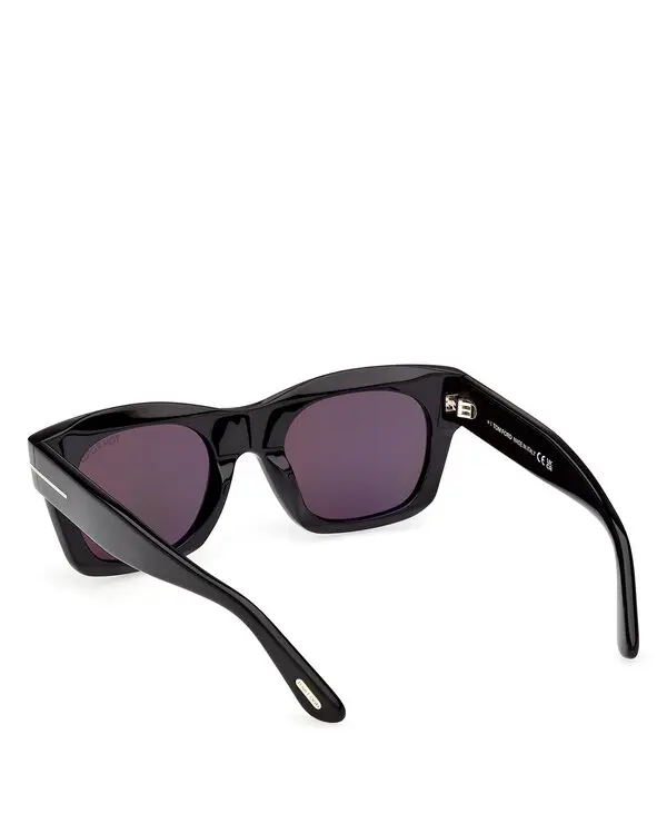 TOM FORD Emma Square Sunglasses - Black/smoke