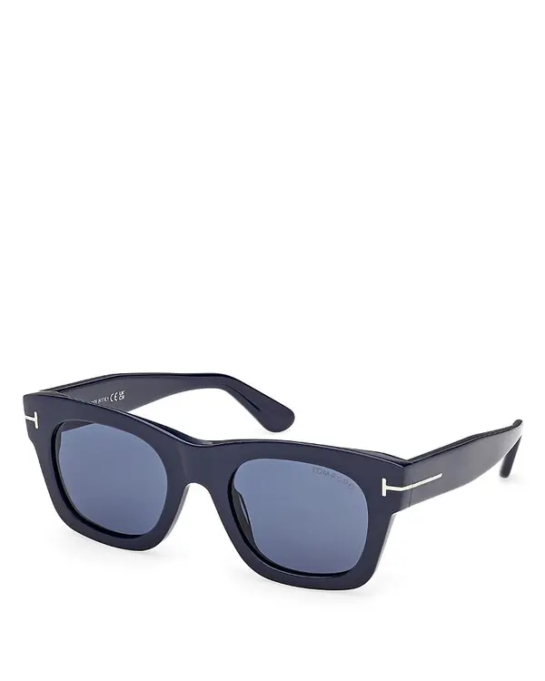 TOM FORD Emma Square Sunglasses, 51mm - Blue/blue