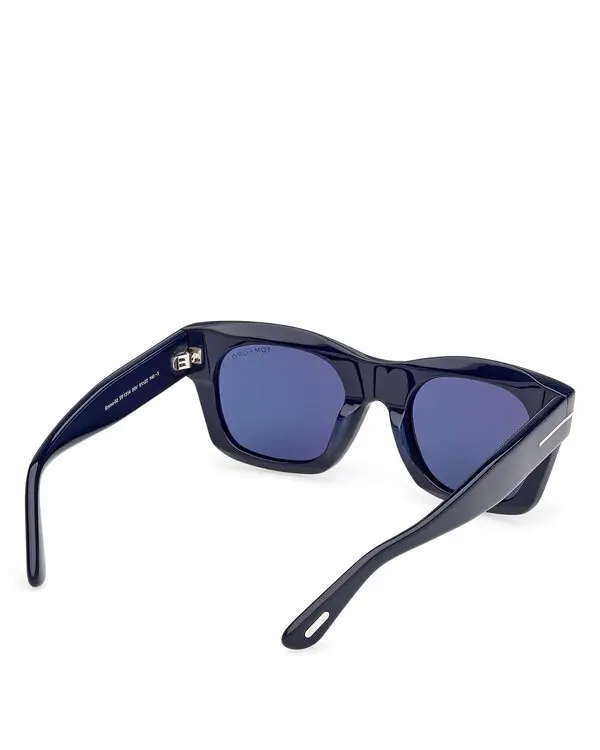 TOM FORD Emma Square Sunglasses, 51mm - Blue/blue