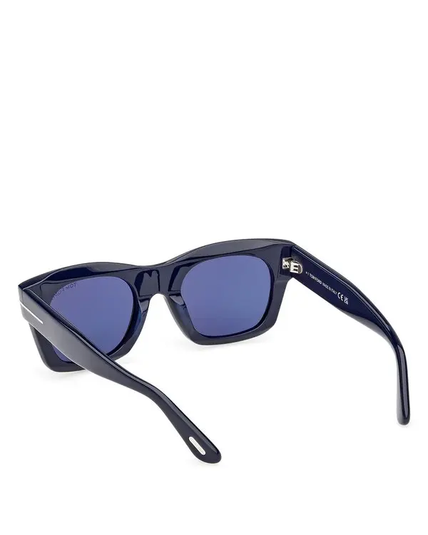 TOM FORD Emma Square Sunglasses, 51mm - Blue/blue