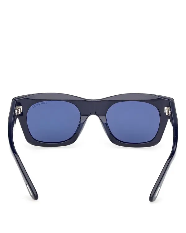 TOM FORD Emma Square Sunglasses, 51mm - Blue/blue