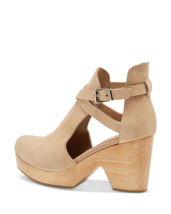 Free People Cedar Leather Platform Pumps - Tan Leather