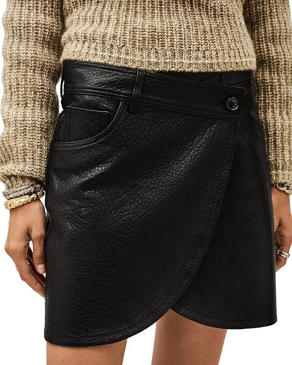 Ba&sh Bango Leather Skirt