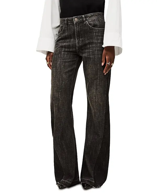 Ba&sh Fadou Mid-rise Flare Jeans - Blackstone
