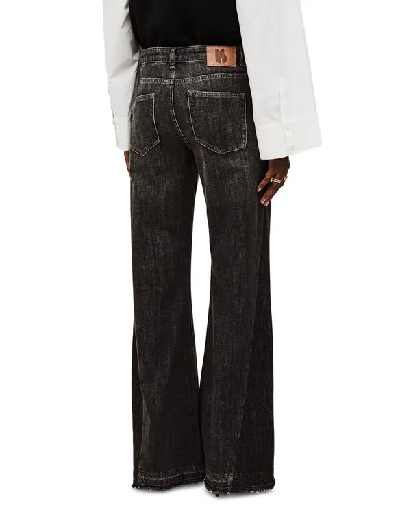 Ba&sh Fadou Mid-rise Flare Jeans - Blackstone