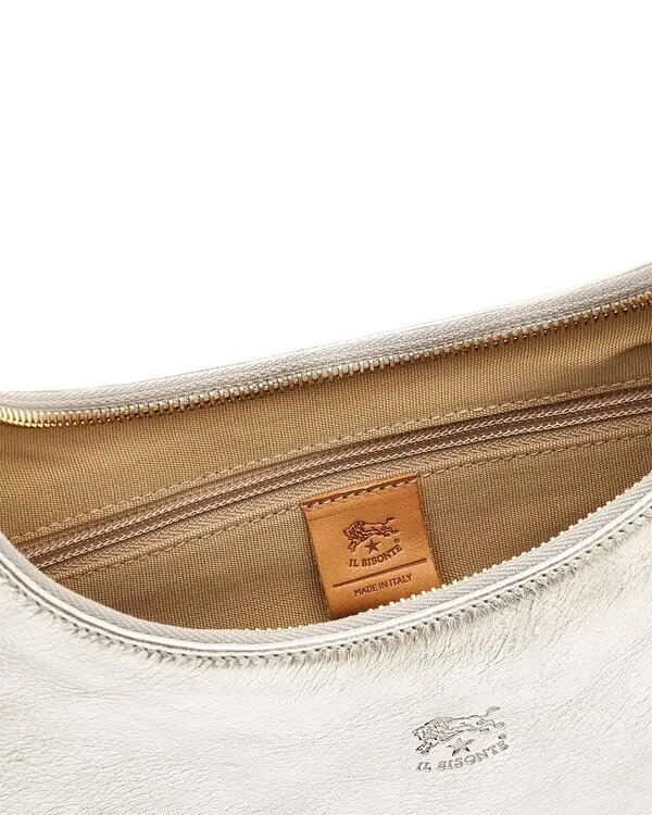 Il Bisonte Belcanto Leather Hobo Bag - Silver