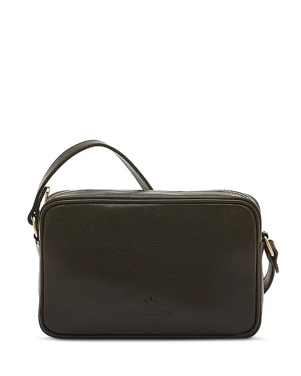 Il Bisonte Oliveta Leather Camera Crossbody - Black
