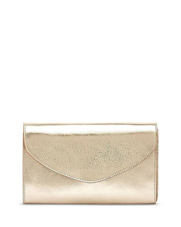 Il Bisonte Bigallo Leather Convertible Clutch - Platinum