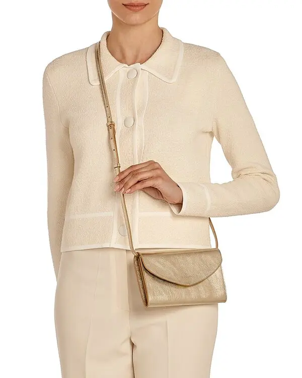 Il Bisonte Bigallo Leather Convertible Clutch - Platinum