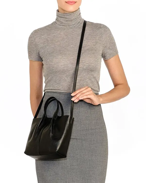 Il Bisonte Nina Pleated Leather Crossbody