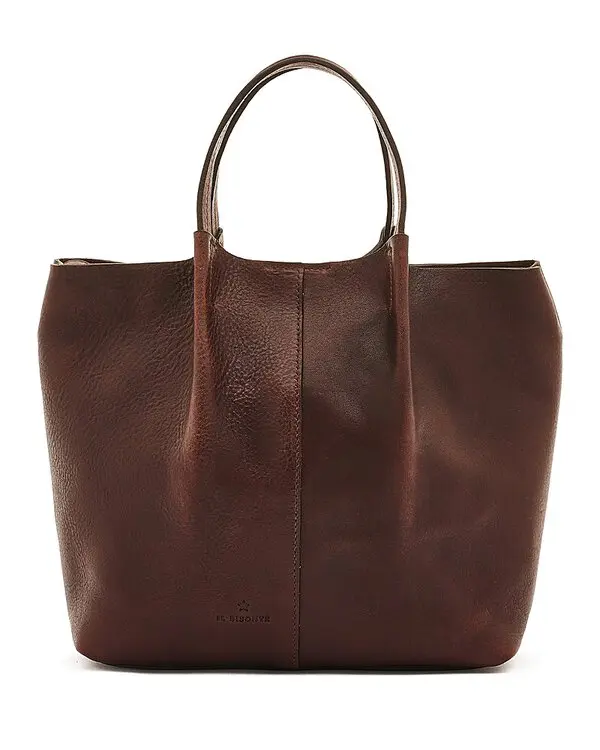 Il Bisonte Nina Pleated Leather Crossbody - Coffee