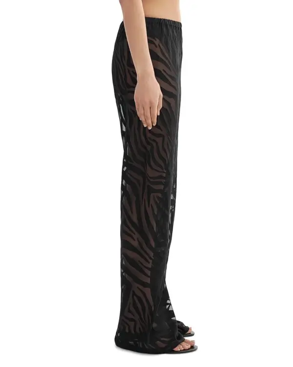 LAMARQUE Sheer Zebra Pattern Pants