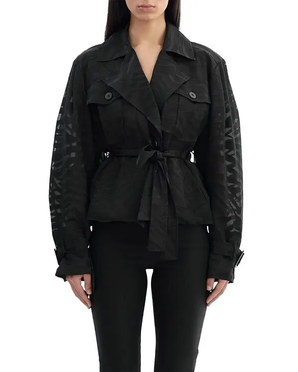 LAMARQUE Oversized Belted Jacket