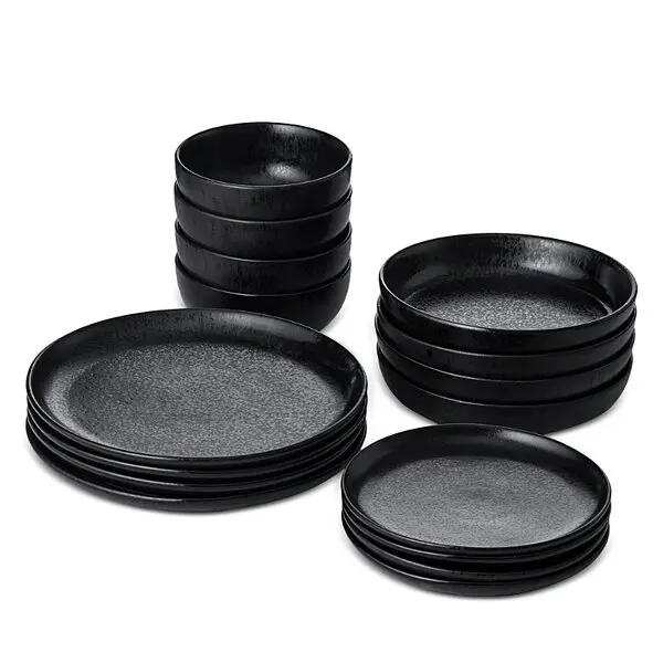 FORTESSA Sound Dinnerware 16-piece Dinnerware Set - Midnight