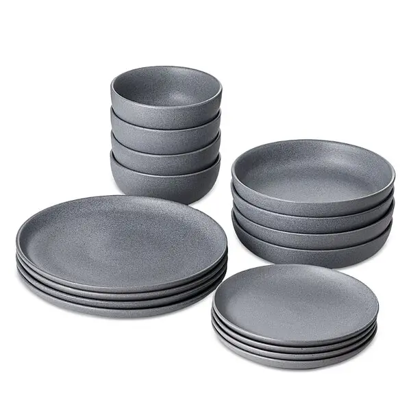 FORTESSA Sound Dinnerware 16-piece Dinnerware Set - Cement