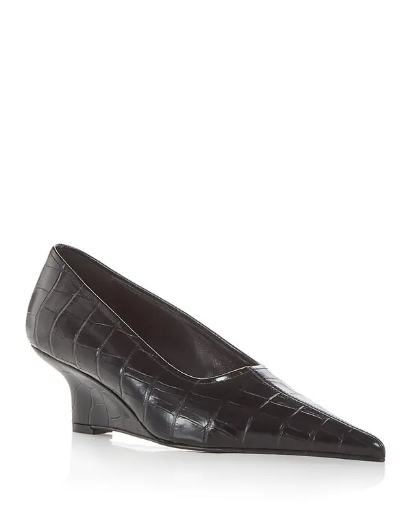 TOTEME Sharp Wedge Pointed Pumps - Black