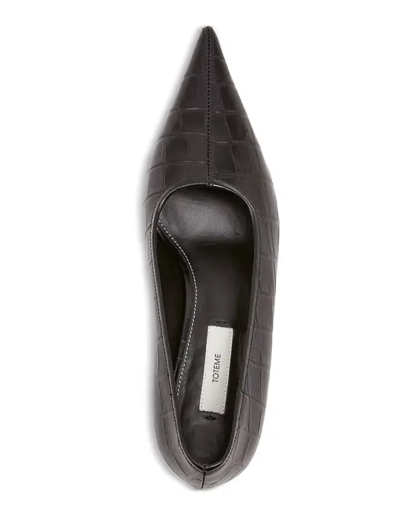 TOTEME Sharp Wedge Pointed Pumps - Black
