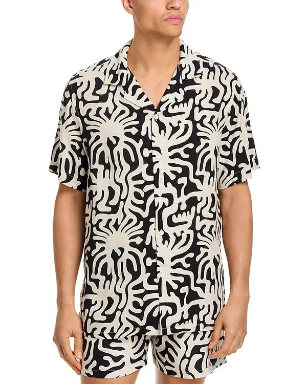 Oas Loefy Rocco Patterned Shirt - Black
