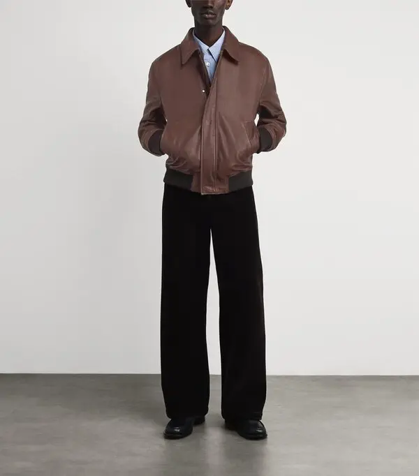 Simkhai Leather Bomber Jacket