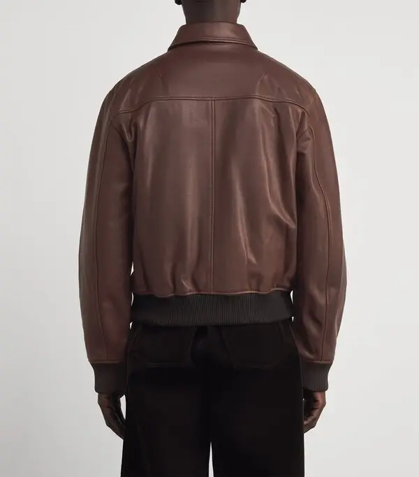 Simkhai Leather Bomber Jacket