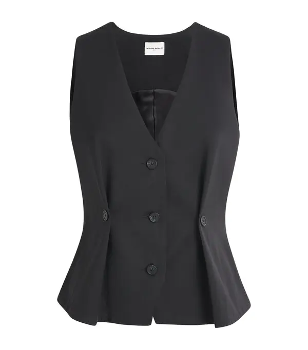 Claudie Pierlot Button Detailed Pleat Waistcoat