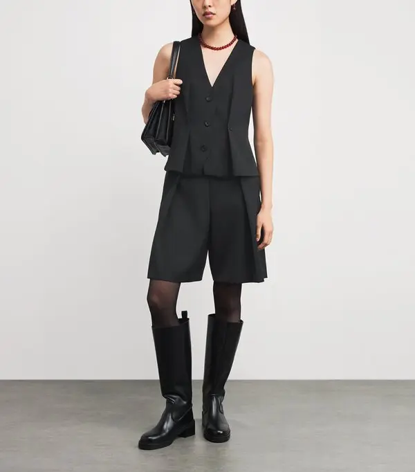 Claudie Pierlot Button Detailed Pleat Waistcoat