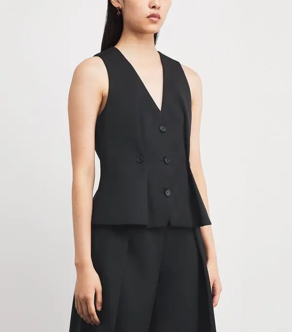 Claudie Pierlot Button Detailed Pleat Waistcoat