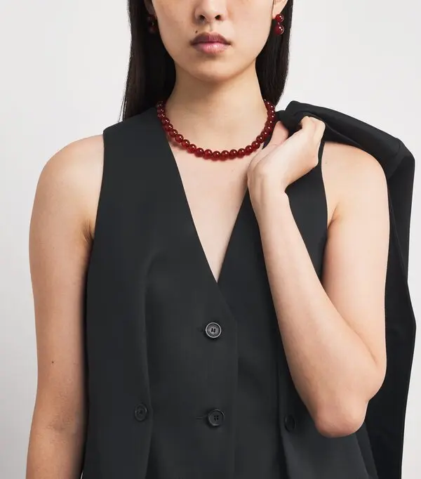 Claudie Pierlot Button Detailed Pleat Waistcoat