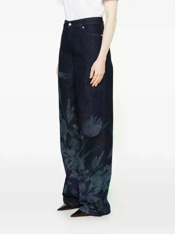 Erdem Floral-print Straight-leg Jeans