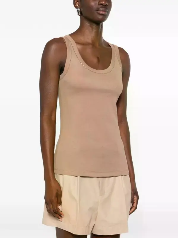 Fabiana Filippi Embellished Sleeveless Top - Neutrals