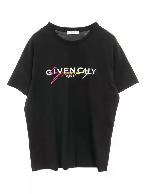 Givenchy 2010s Crew-neck Logo-print T-shirt - Black
