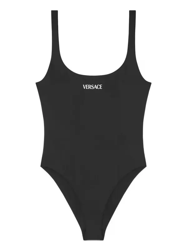 Versace Logo Swimsuit - Black