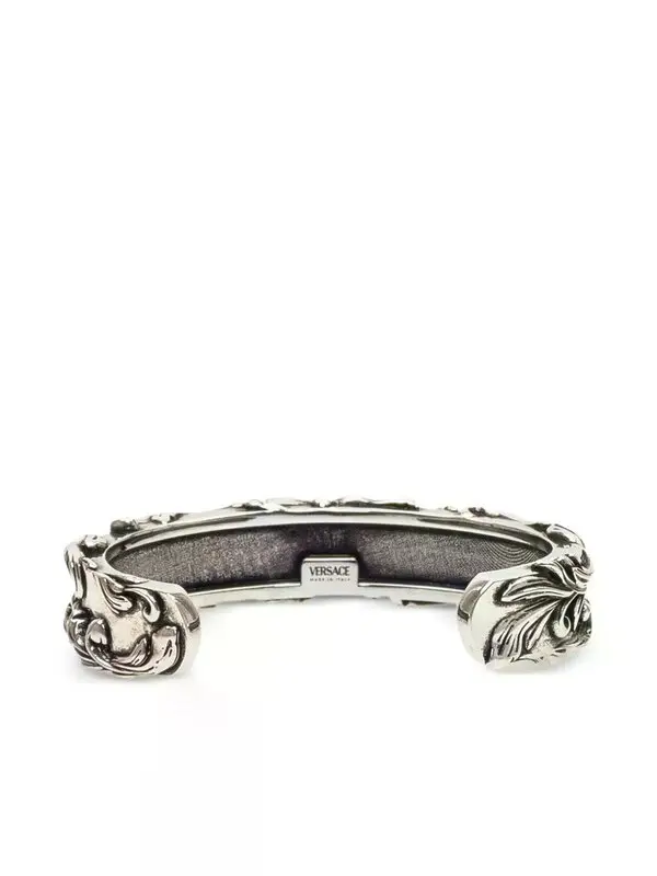 Versace Floral Cuff Bracelet - Silver