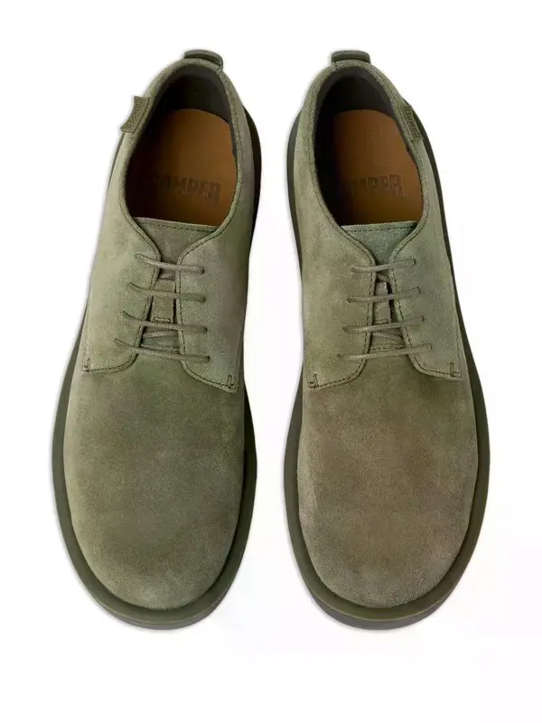 Camper Wagon Lace-up Derby Shoes - Green