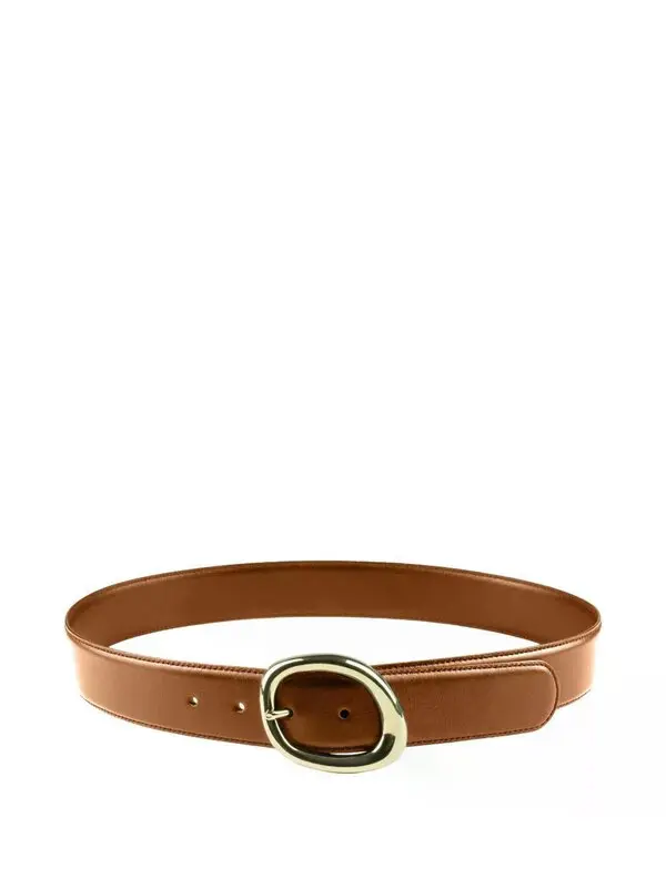 GAVAZZENI Helen Oval-buckle Belt - Brown